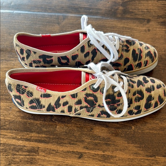 Keds | Shoes | Keds Womens Leopard Print Lace Up Sneakers Size 7 | Poshmark